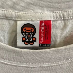 Shirts | Rare 209 Super Mario Baby Milo By Bathing Ape With Sequins ...